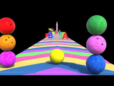 Binkie TV Bowling Ball ABC Alphabet Song Colors Fruits Fun
