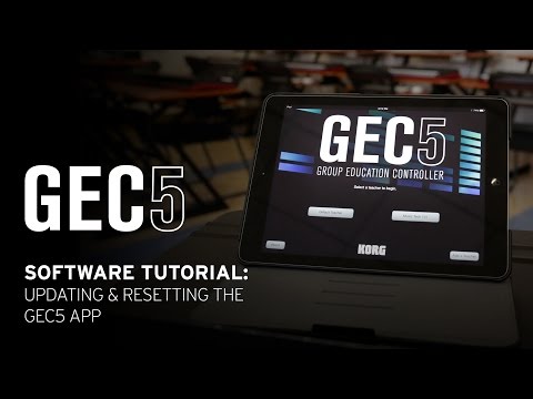 Korg GEC5 Software Tutorial β Updating and Resetting the GEC5 App