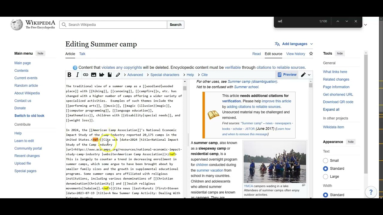 How to edit/contribute a Wikipedia article