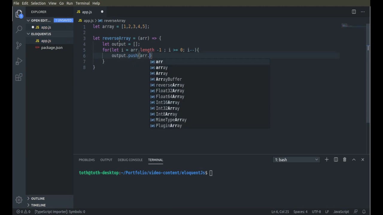 How to reverse an array in JavaScript | Easy way.