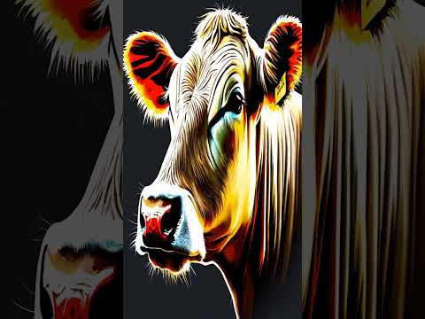 Head, Eye, Jaw, Horn, Bull, Art, Terrestrial animal, Working animal, Snout, Livestock