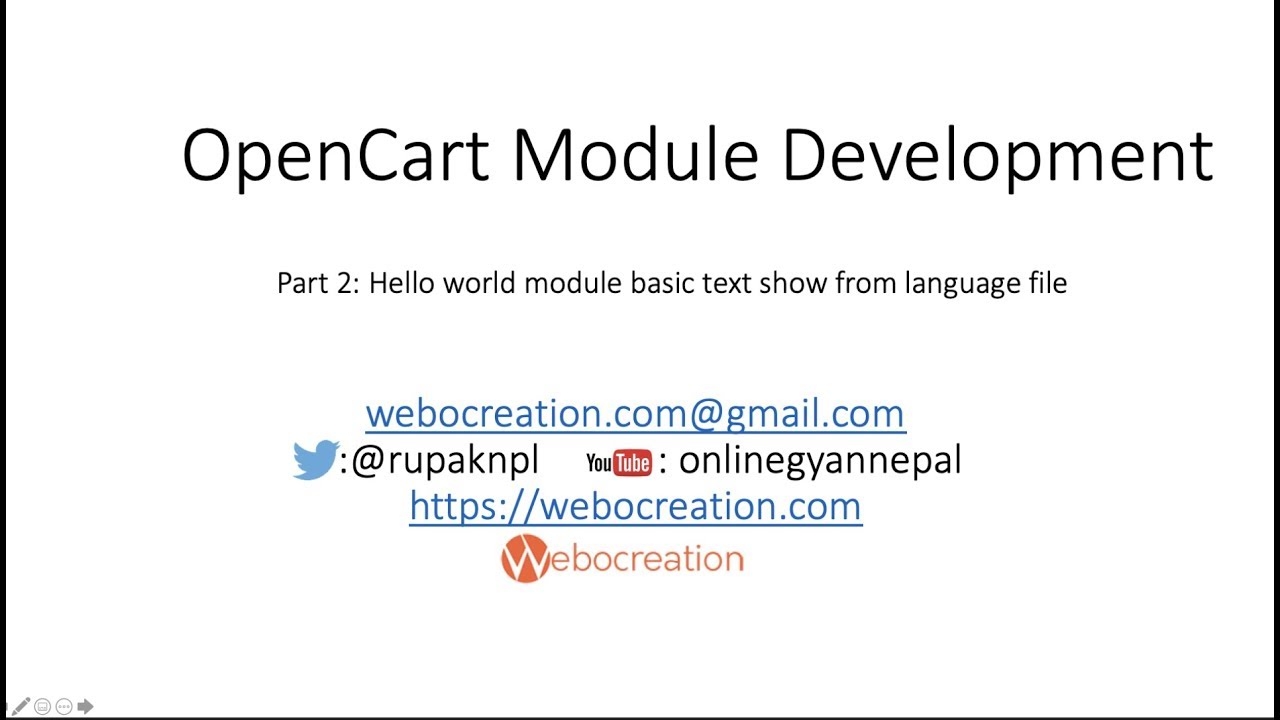 Opencart 3 custom module development tutorial - basic text show from language file - Part 2