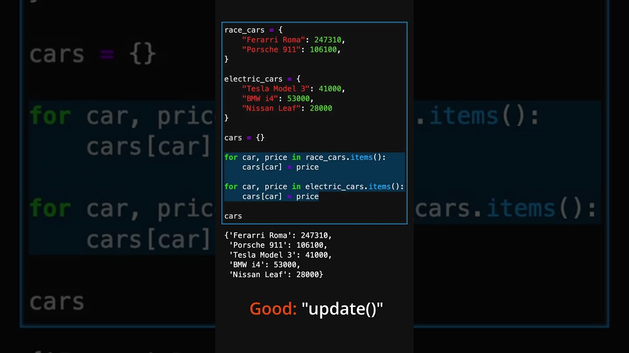Cool tricks for combining Python dictionaries!? #python #coding #programming