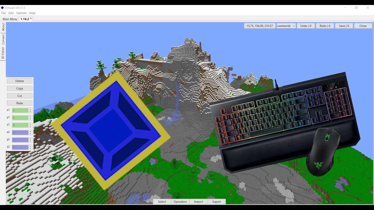 Amulet 3D Editor Controls