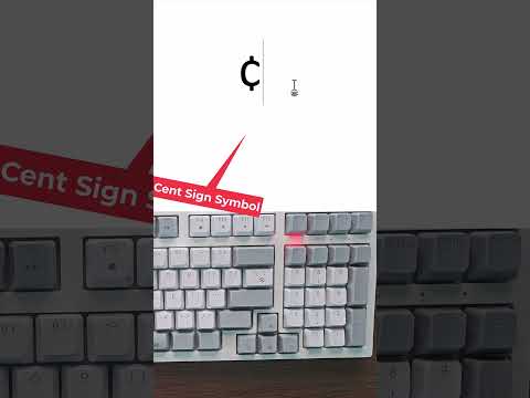 cents symbol on keyboard