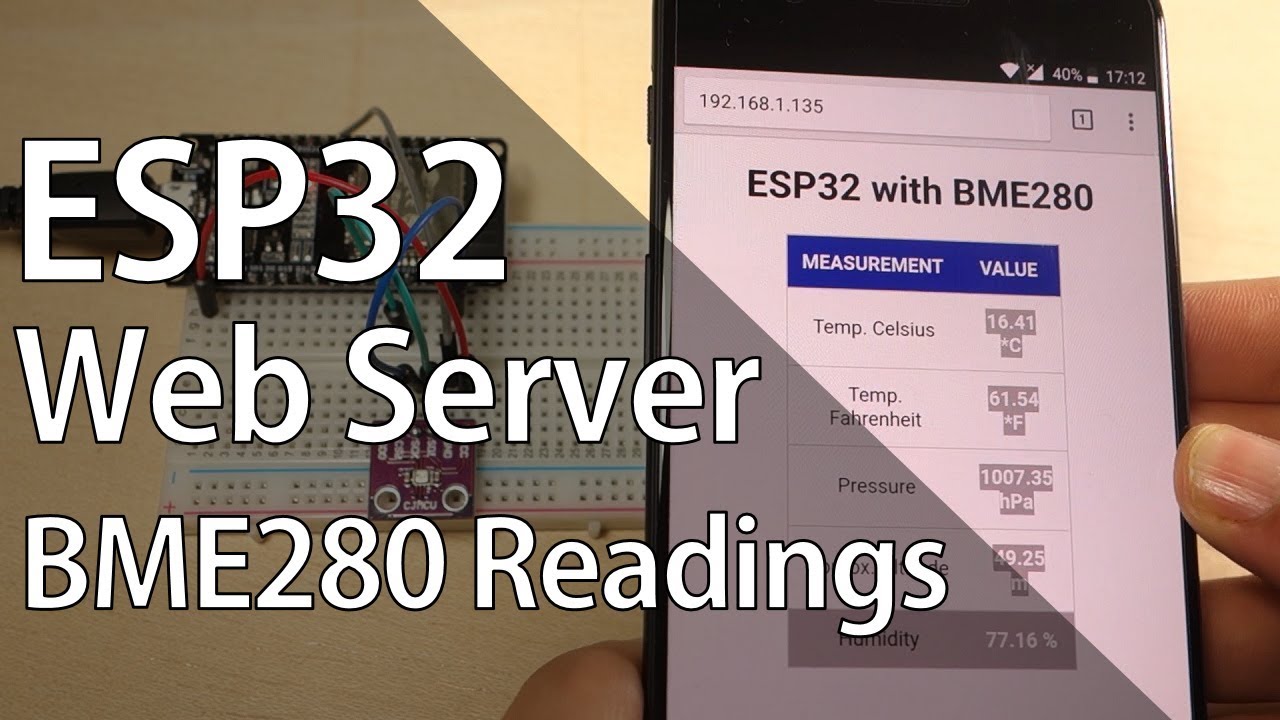 ESP32 Web Server with BME280 – Mini Weather Station
