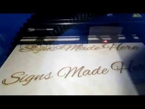 Creating custom signs for promotional use. Made in Michigan.