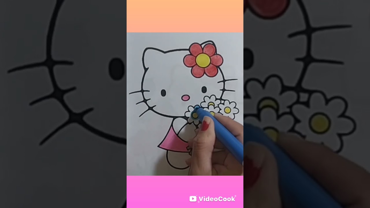 🌸 Hello Kitty Flower Garden 🌸 | Cute & Easy Coloring for Kids 🎨✨
