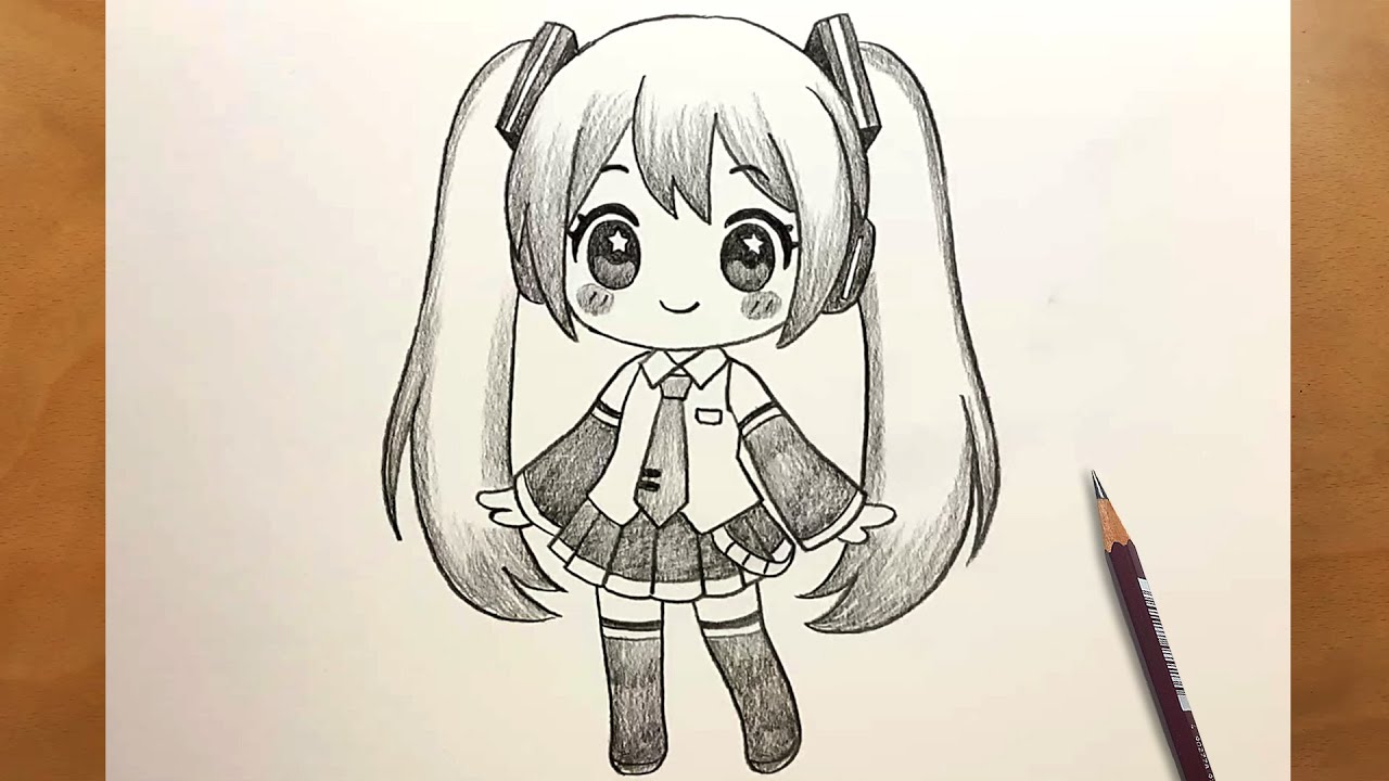 How to Draw Chibi Hatsune Miku Step by Step