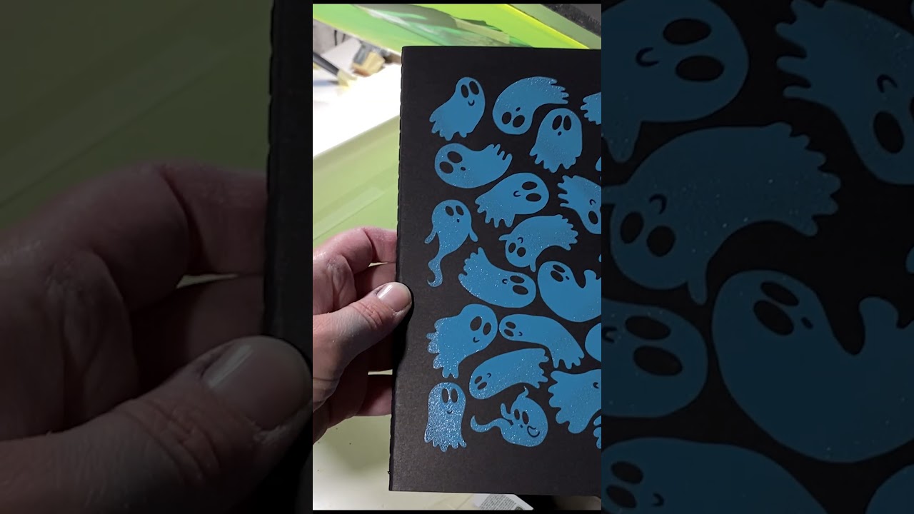 A fun ghost design on a journal! 👻  #art #popart #screenprinting