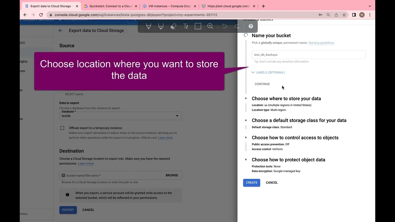 Google Cloud - Lab 11  - Create Cloud SQL Backup