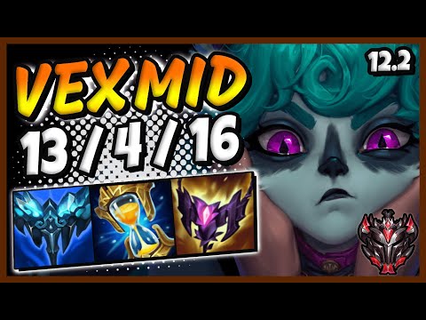 Vex MID vs Qiyana | KR Grandmaster Patch 12.2 | Season 12