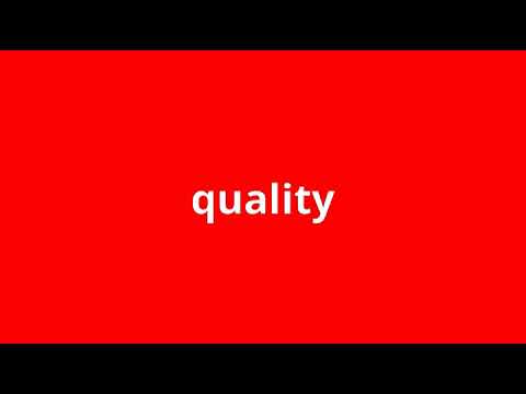what is the meaning of quality