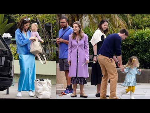Chris Pratt and Katherine Schwarzenegger take their children to chapel for Mother's Day