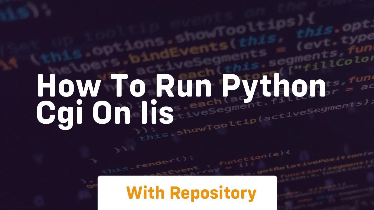 How to run python cgi on iis