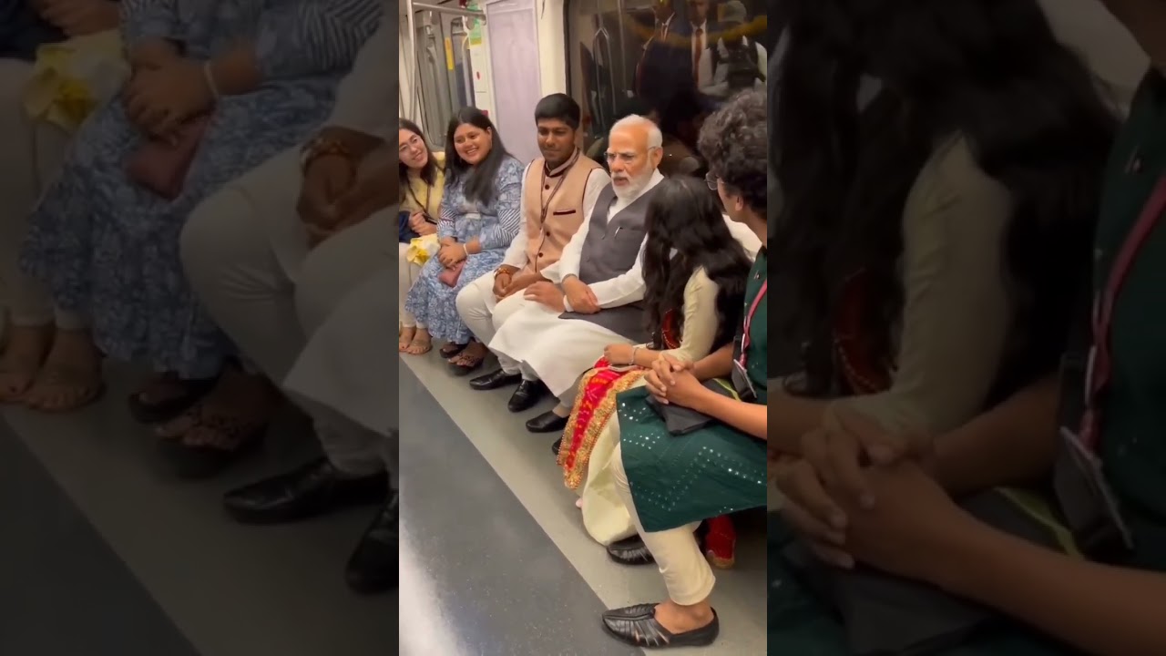PM Narendra Modi In Mumbai's New Metro