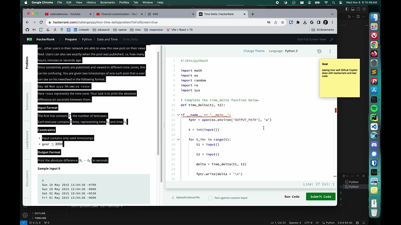 HackerRank Medium solved with GitHub Copilot in Python (2023)