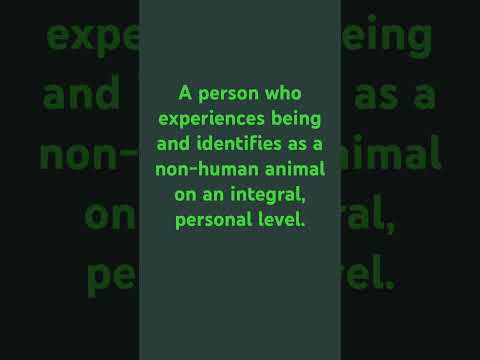 The generally accepted definition of a therianthrope (therian)