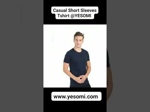 Generic Menβs Casual Short Sleeves Cotton Round Neck T-shirt (Navy blue)