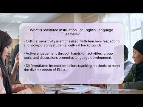 What Is Sheltered Instruction For English Language Learners? - The Language Library