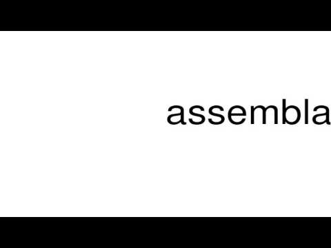How to pronounce assemblage