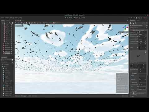 GPU vertex animation in Godot (2048 crows)