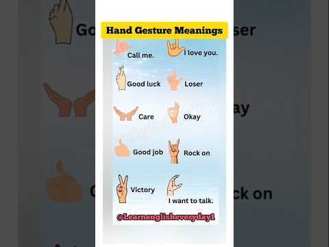 Hand Gesture and their meanings #english #grammar #education