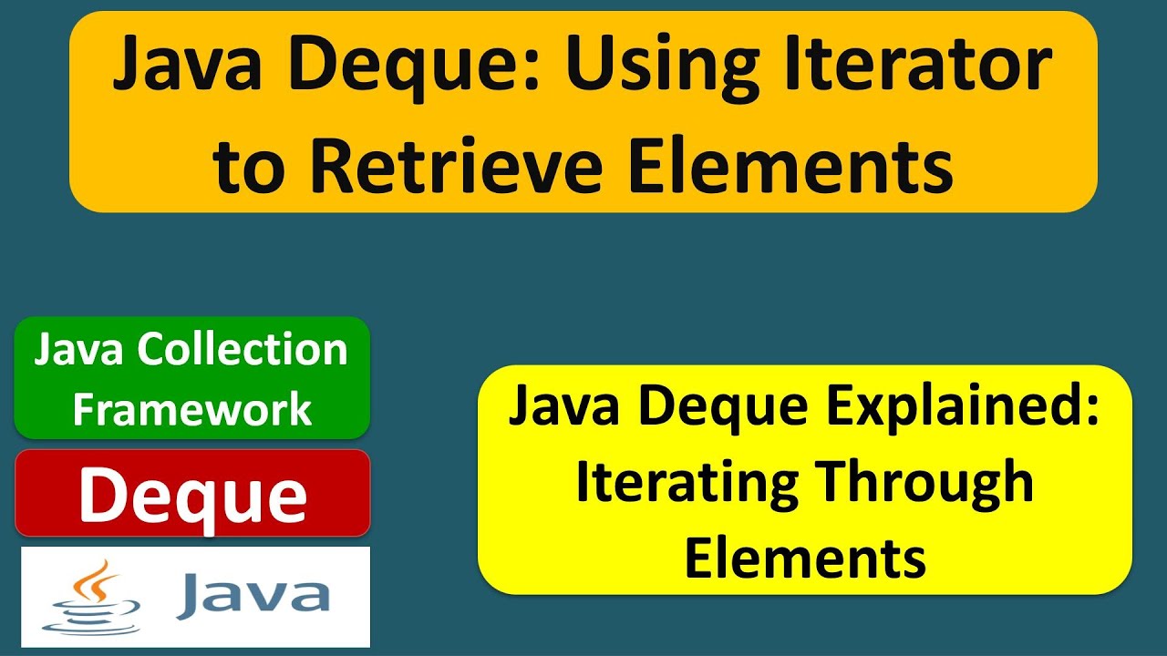 Java Deque: Using Iterator to Retrieve Elements | Java Collection Framework