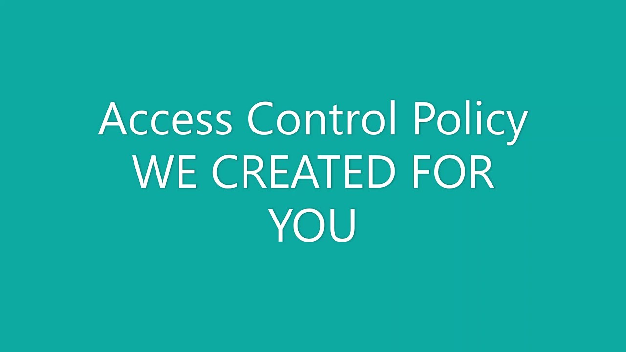 Access Control Policy Template
