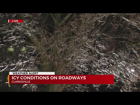 Icy conditions reported in Clarksville