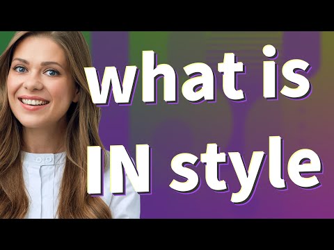In style | meaning of In style