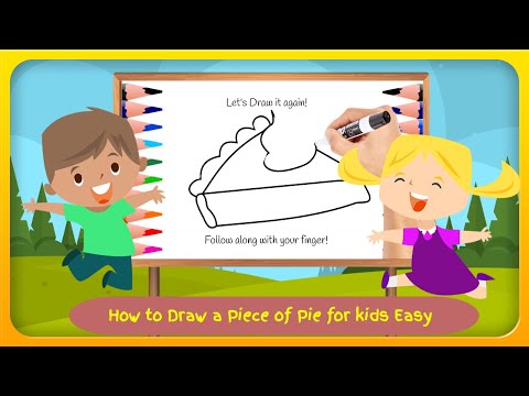 How to Draw a Piece of Pie for kids Easy - Easy Drawings for Kids