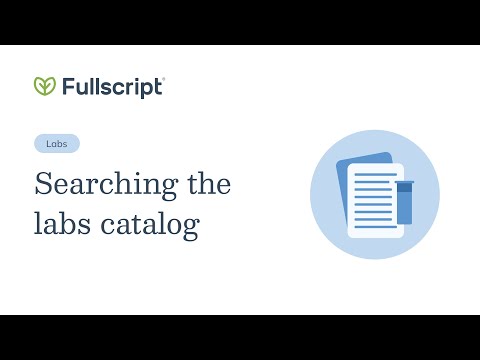 Labs: Searching the labs catalog | Provider support