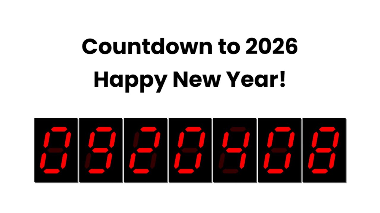 JavaScript New Year Count Down Time with HTML CSS | HTML CSS JavaScript Countdown @raselcoder
