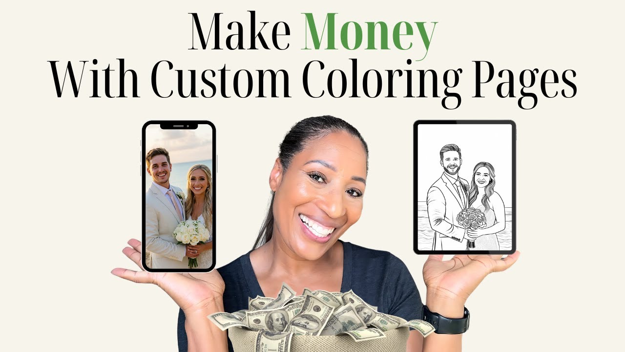 AI Turns Photos into Sellable Coloring Pages on Etsy!