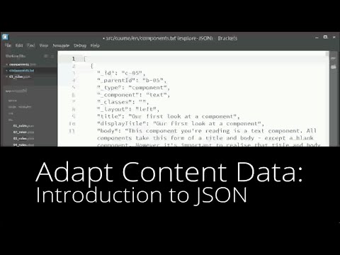 Adapt Content Data: Introduction to JSON