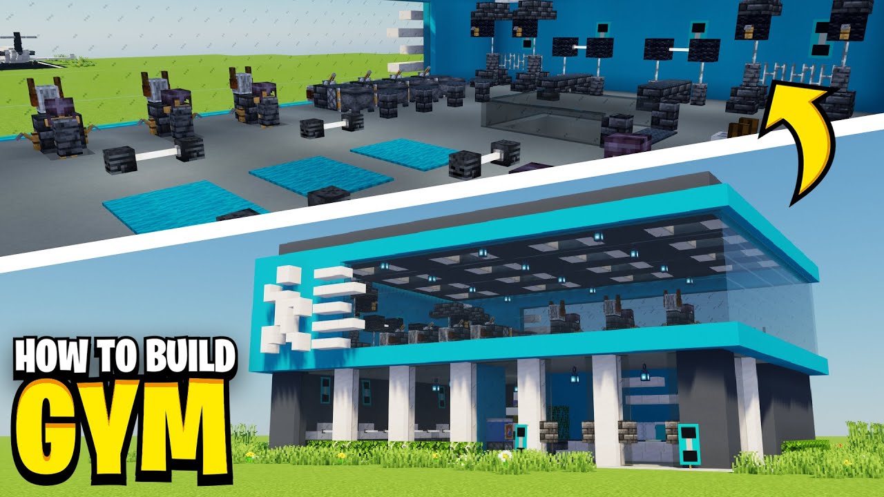 How To Build A GYM In Minecraft! - Build Tutorial - Minecraft Builders