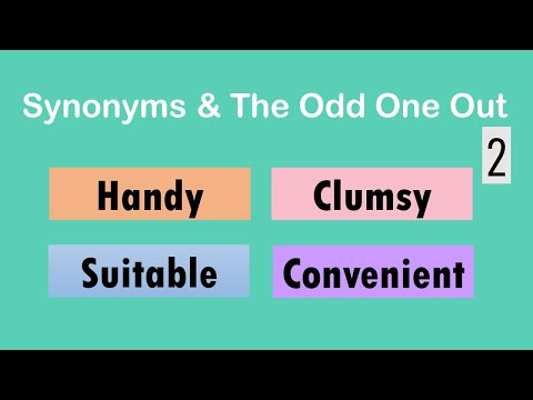 Synonyms and The Odd One Out 2 | Test Your English Vocabulary Skills