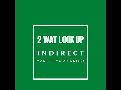 INDIRECT - Excel Function (ADVANCED EXCEL)