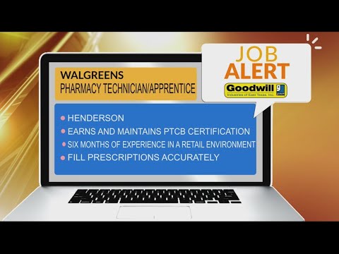JOB ALERT: Walgreens in Henderson needs a Pharmacy Technician/Apprentice