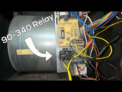Bypassing a Furnace Control Board with a 90-340 Relay to get Blower Running