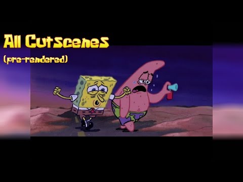 Spongebob Movie Game - All pre-rendered Cutscenes
