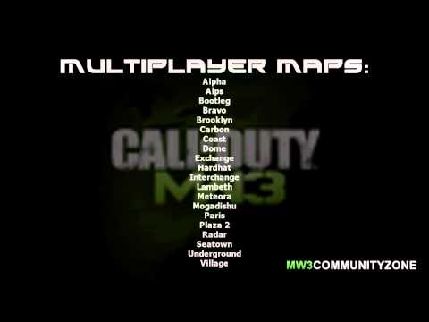 Modern Warfare 3 Multiplayer Map List