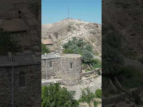 Aerial view of Khor Virap Monastery, Armenian #armenia #travel #travelvlog #church #podcast