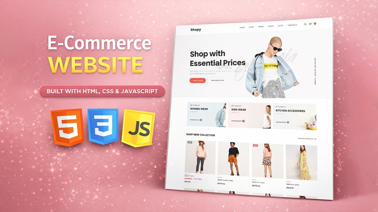 Responsive Clothing E-Commerce Website Using HTML CSS JavaScript & Bootstrap | Free Source Code