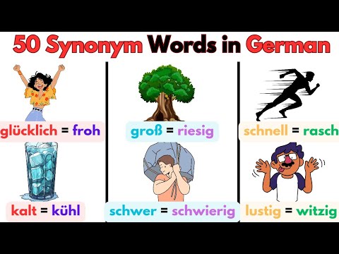 Wichtige Deutsche Synonyme für a1 A2 | Important German Synonyms for a1 A2