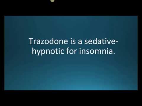 How to pronounce trazodone (Desyrel) (Memorizing Pharmacology Flashcard)
