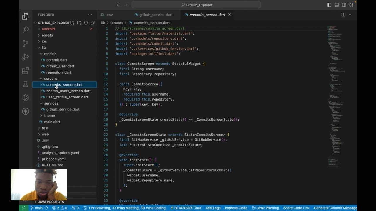 Github Explorer Flutter App.