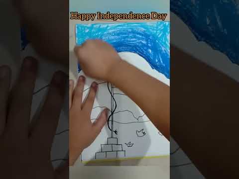 Happy Independence Day drawing //Independence Day special ๐ฎ๐ณ#drawing#youtubeshorts
