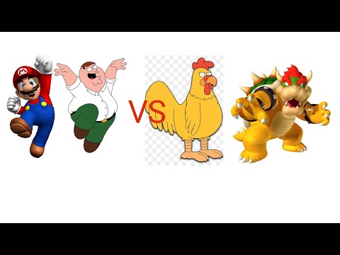 mugen peter griffin & mario vs giant chicken & bowser
